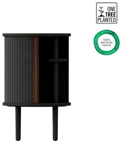 Odkládací stolek Audacious Barva dřeva:: černý dub, barva potahu:: černá