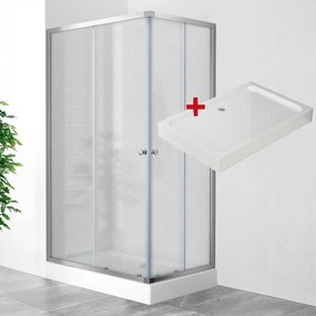 POINT LOR 120x80 Grape Obdélníkový sprchový kout s akrylátovou vaničkou