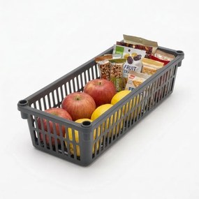 Orion Úložný koš, box a organizér extra hluboký 50cm x 20cm INVA, šedý