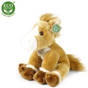 Rappa Plyšový kůň sedící 30 cm ECO-FRIENDLY