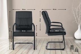 XL konferenční židle Anubis – černá/černá