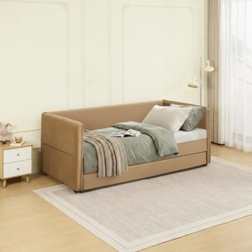 Postel s výsuvnou přistýlkou, hnědá, 90x200, TALNIA Kondela 0000416480