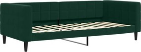 Válenda s přistýlkou a matracemi tmavě zelená 90 x 200 cm samet 3196717