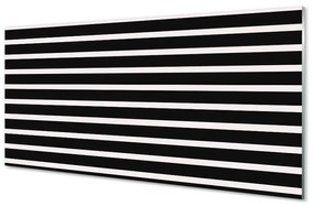 Obraz na skle Pravidelné černé pruhy 125x50 cm