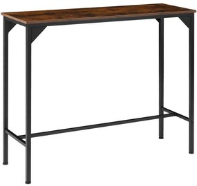 Tectake Barový stůl Kerry 120x40x100,5cm Industriální dřevo tmavé, rustikální