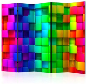 Paraván - Colourful Cubes II [Room Dividers]