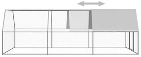 vidaXL Marketos Venkovní klec pro kuřata 3 x 6 x 2 m pozinkovaná ocel