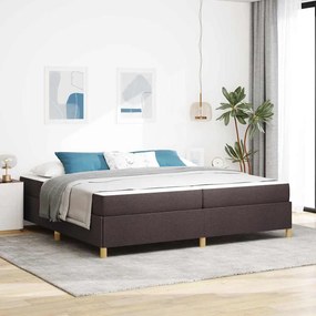 Rám postele Tmavě hnědá 200 x 200 cm textil 3398965