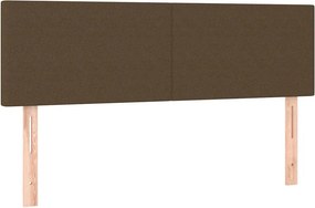 Box spring postel s matrací a LED tmavě hnědá 140x190 cm textil 3132992