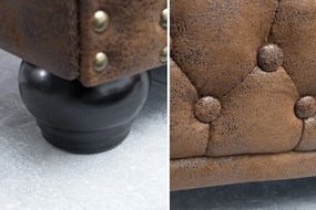 Dvousedačka Chesterfield Vintage hnědá