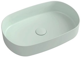 Sapho, INFINITY OVAL keramické umyvadlo na desku, 55x36 cm, matná zelena Mint, 10NF65055-2T