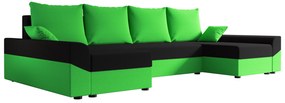 Rohová sedací souprava U Dusk U (zelená + černá). 1057017