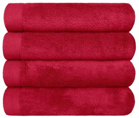 SCANquilt modalový ručník MODAL SOFT červená osuška 100 x 150 cm