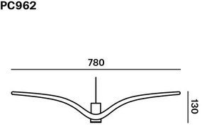 Brokis PC1111 Night Birds Exterior, závěsné svítidlo z ručně zpracovaného skla, 6,5W LED, šedá kouřová BROKISGLASS mat, délka 78cm, IP54