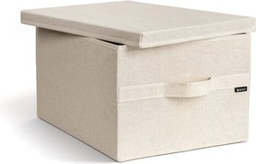 Béžový látkový úložný box s víkem 36x46x25 cm Soft Storage Large – Bigso