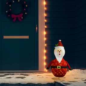 328497 vidaXL Dekorativní vánoční Santa Claus s LED luxusní tkanina 60 cm