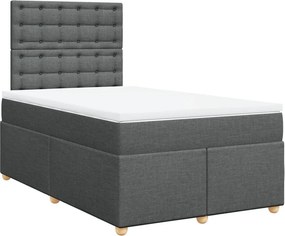 Box spring postel s matrací tmavě šedá 120x190 cm textil 3293534