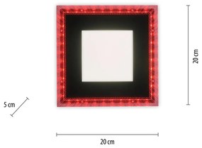 LED stropní Acri CCT RGB dálkové ovládání 20x20cm