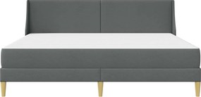 Rám postele s matrací s čelo Tmavě šedá 180 x 200 cm Polyester 3414750