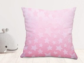 Biante Dětský povlak na polštář Minky hladký MKH-005 Hvězdičky - Světle růžový 50 x 50 cm
