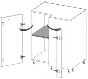 Kuchyňská linka GLAMOUR b | 312,5x172,5 cm | bílá mat