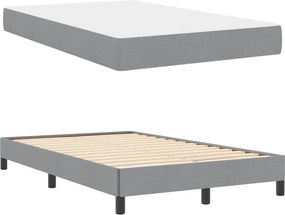 Postel s boxspringem Světle šedá 120 x 200 cm textil 3398479