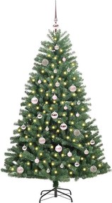 Umělý Skládací Vánoční Strom Zelená 150 cm PVC a kov 3395480
