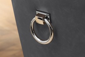 Designová židle Queen černo-šedá ekokůže