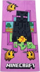 Carbotex Osuška Minecraft Enderman a včelky 70x140 cm
