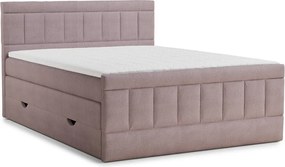 Fialová boxspring postel s úložným prostorem 200x200 cm Caya – Maison de Rêve