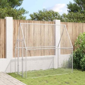 Klec pro kuřata stříbrná 200 x 100 x 190 cm pozinkovaná ocel 172550