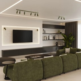 Sollux Lighting Stropní svítidlo RING 3P olivově zelené