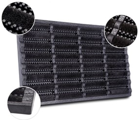 Hanse Home, Venkovní čistící rohož Mix Mats Brushes 105648 Black - na ven i na doma, 45x75, černá, exteriér