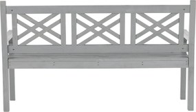 Dřevěná zahradní lavička, šedá, 150 cm, FABLA