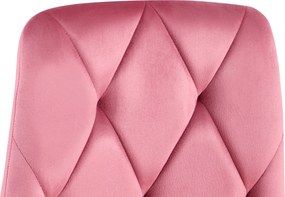 Jídelní židle Clairton samet – světle růžová
