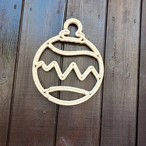 ECOprint vánoční ozdoba koule 30 cm bílá baňka, 3D tisk, plast, venkovní