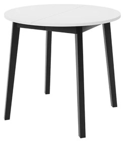 Rozkládací jídelní stůl Kirtore S 90, Barva dřeva: bíla + černá