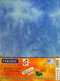Veratex Froté prostěradlo batika 90x200/17cm modrá batika  Froté