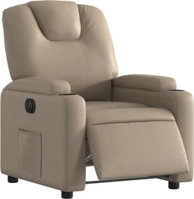 Elektrické polohovací křeslo cappuccino umělá kůže 3204422