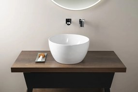 GSI Pura umyvadlo na desku vysoké 42 x 22 cm bez otvoru pro baterii bez přeadu keramické bílá Extra Glaze 885211