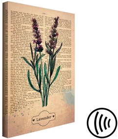 Obraz Levandulová vzpomínka (1-dílný) vertikální - levandule ve vintage stylu