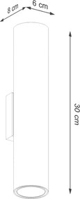 Sollux Lighting Nástěnné svítidlo LAGOS 2 červené okrové