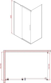 Polysan Altis Line 80 x 200 cm boční stěna AL5915