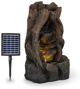 Magic Tree, solární fontána, 2,8 W, polyresin, 5 hod., Akumulátor, LED osvětlení, vzhled dřeva
