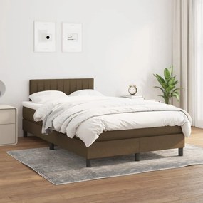 Box spring postel s matrací tmavě hnědá 120x190 cm textil 3269740