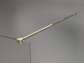 Mexen, Mexen Kioto-X sprchová stěna 80 x 200 cm, matná 10 mm, zlatá - 800-080-101-50-30-X