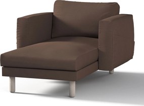 Potah na IKEA Norsborg šezlong s loketními opěrkami barva hnědá látka pletený vzor