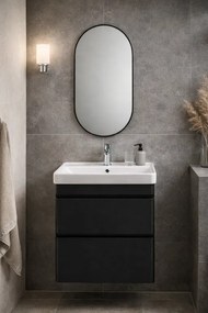 Zrcadlo Lavedo Simple Oval Black 50×80 / 60×90 – černý hliníkový rám | Lavedo by Aplomo Rozměr: 60cm