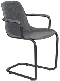 OnaDnes -20% Šedá plastová konferenční židle ZUIVER THIRSTY s područkami