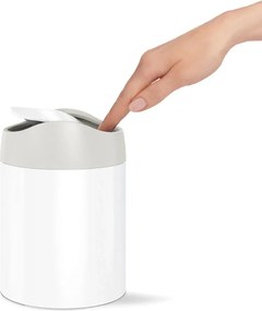 Simplehuman Mini odpadkový koš na stůl, 1,5 l, bílá ocel, CW2079